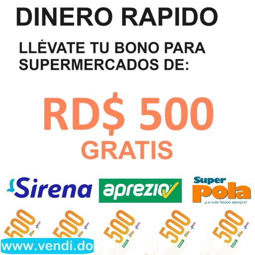 Bono De Compra De RD$500 Para Supermercados